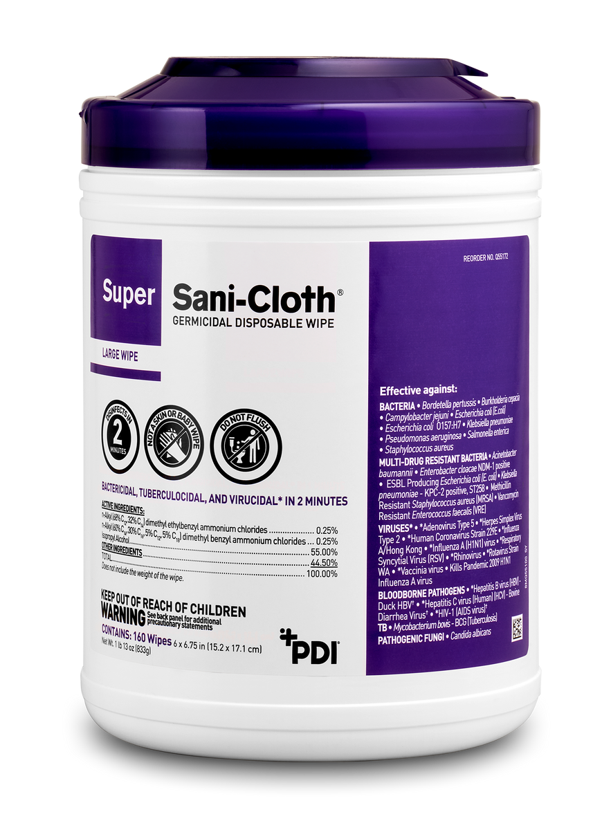 Super Sani-Cloth Germicidal Disposable Wipe | AED Professionals