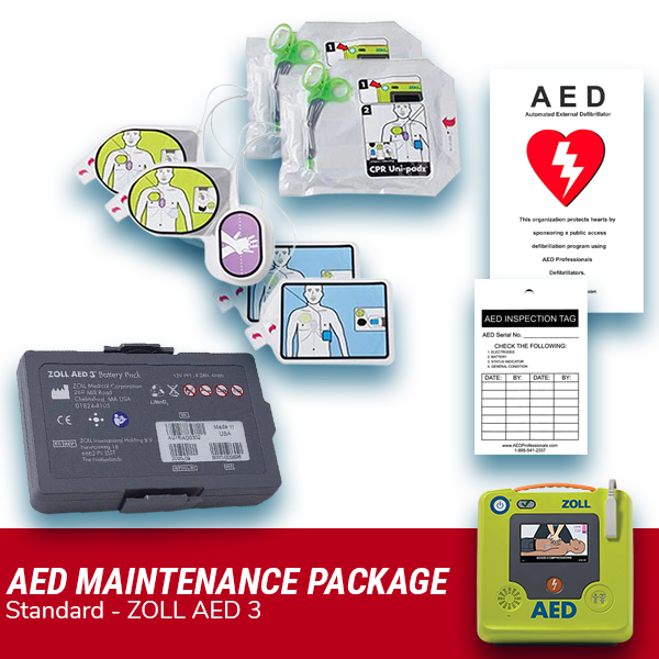 ZOLL AED 3 Electrode Pad & Battery Maintenance Package | AED Professionals