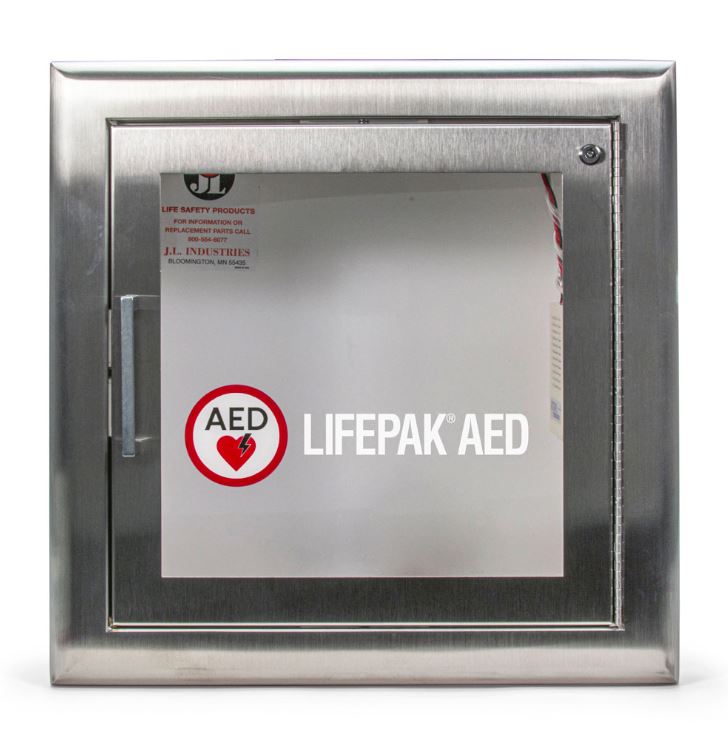 Physio-Control/Stryker LIFEPAK AED Recessed Stainless Steel Cabinet ...